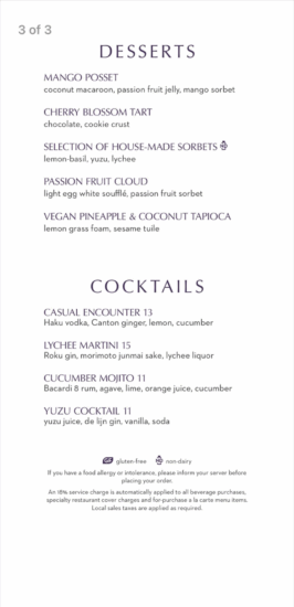 Holland America Line Refreshes Tamarind Menu