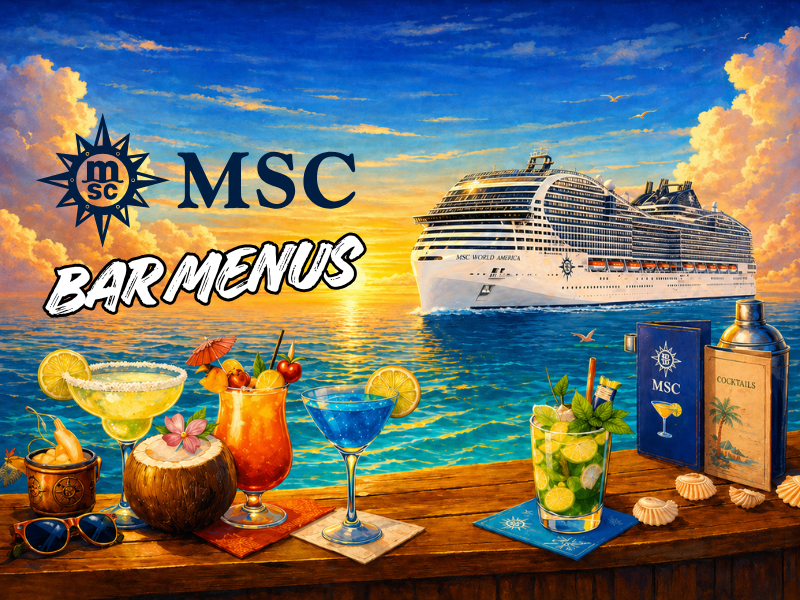 MSC Cruises Bar Menus & Current Drink Prices (2026) | Scott's Cruises